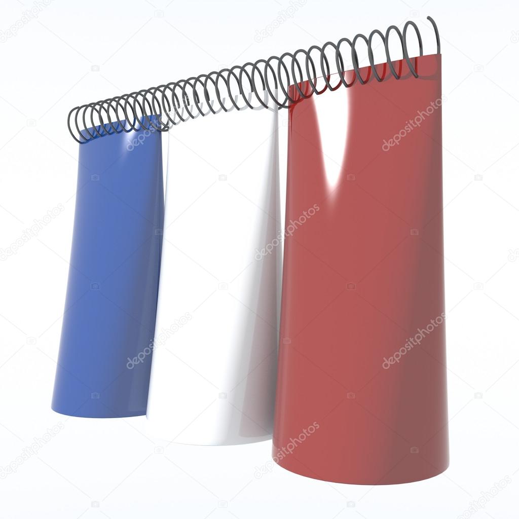 3D objects with France flag colors — Stock Photo © albasu #66956901