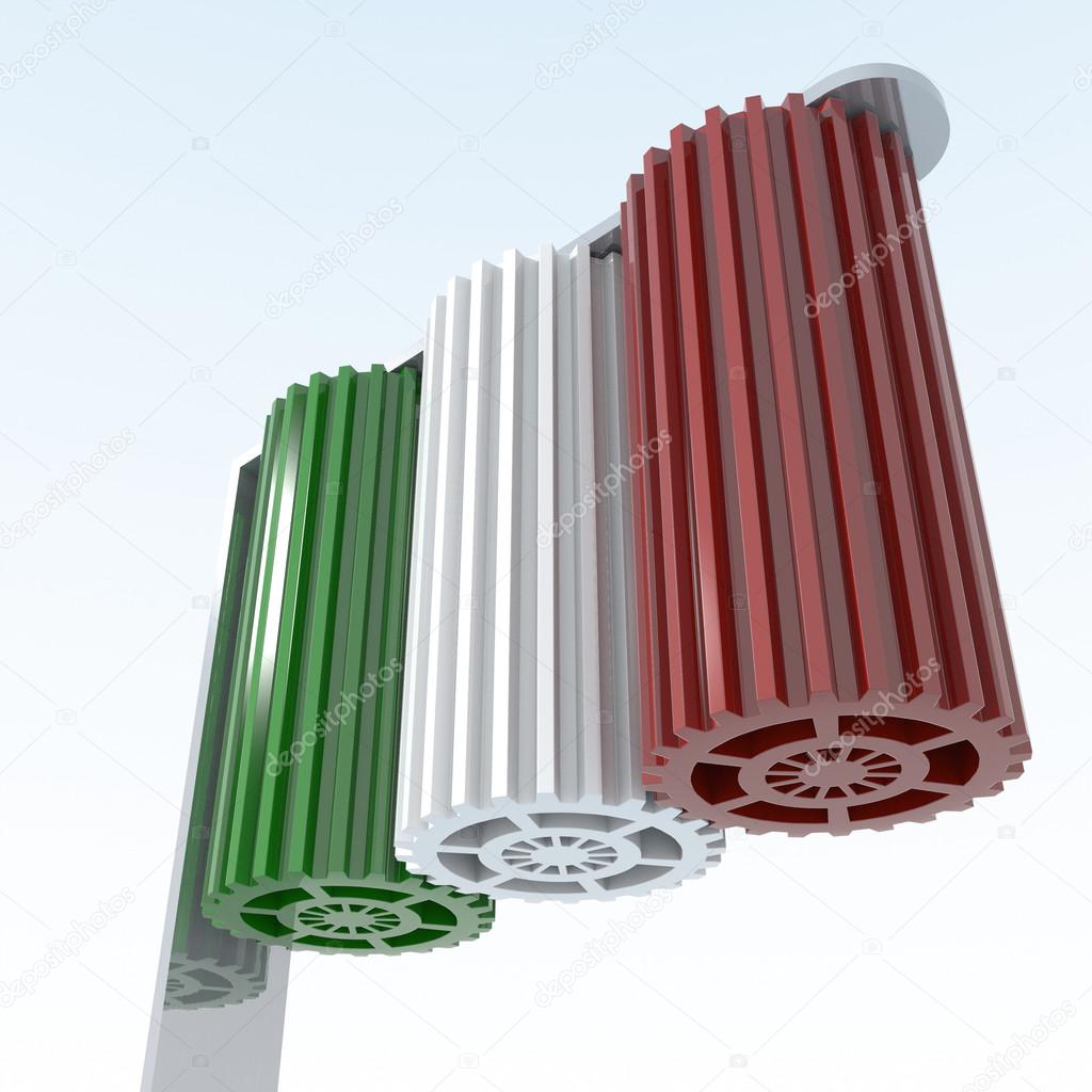 3D objects with Italy flag colors — Stock Photo © albasu #66967199