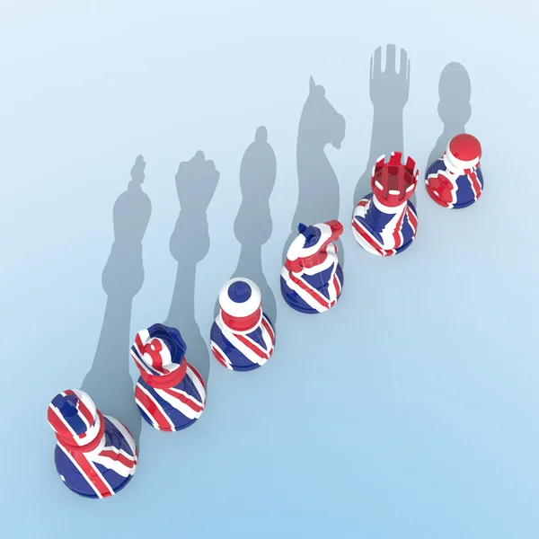 3D objects with UK flag colors — Stock Photo © albasu #66975533