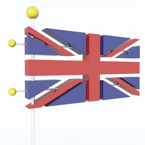 3D objects with UK flag colors — Stock Photo © albasu #66975533