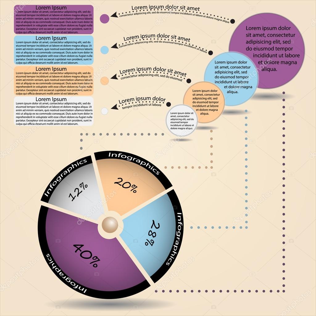 Info-gráfico vectorial con diagrama 2023