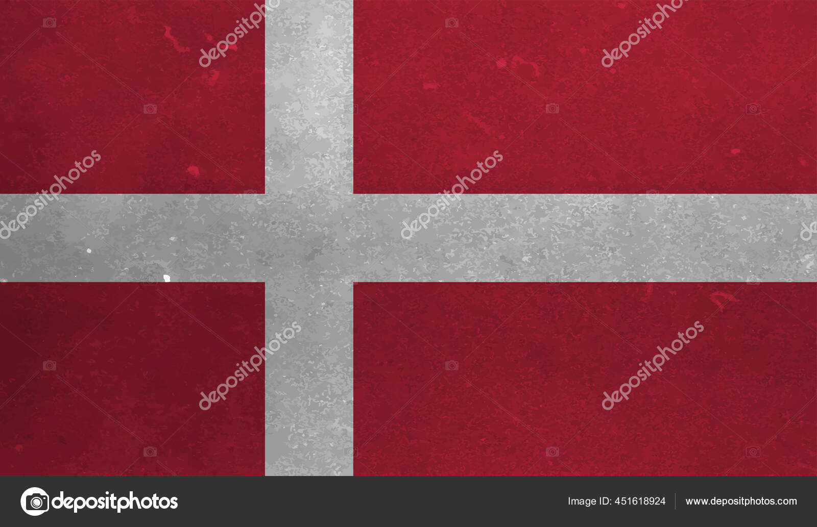 Denmark Flag Waving Grunge Texture Vector Background Stock Vector by ...