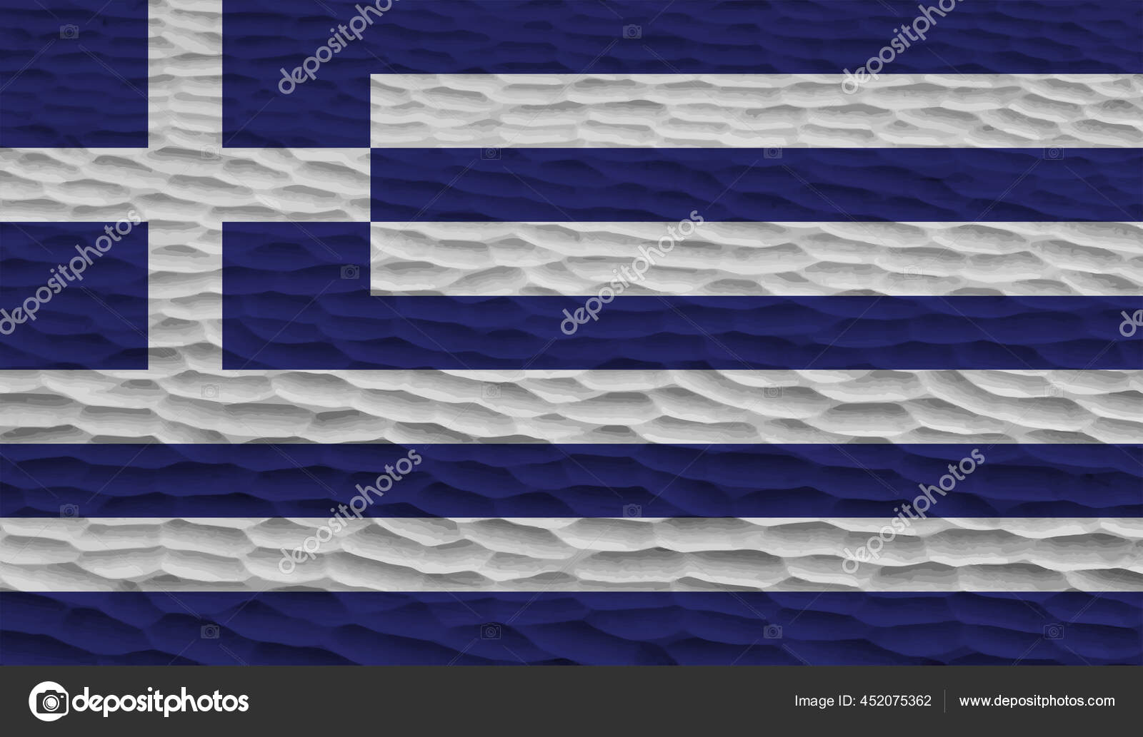 Greece Flag Waving Grunge Texture Vector Background Stock Vector by ...