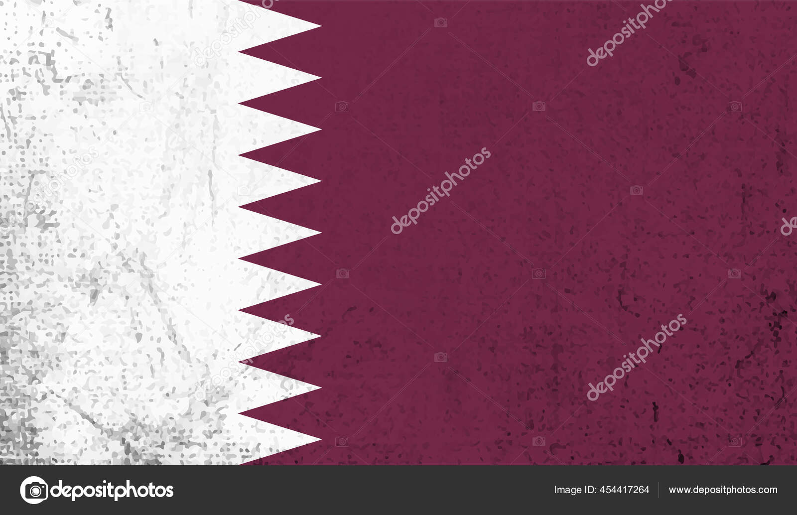 Qatar Flag Waving Grunge Texture Vector Background Stock Vector by ...