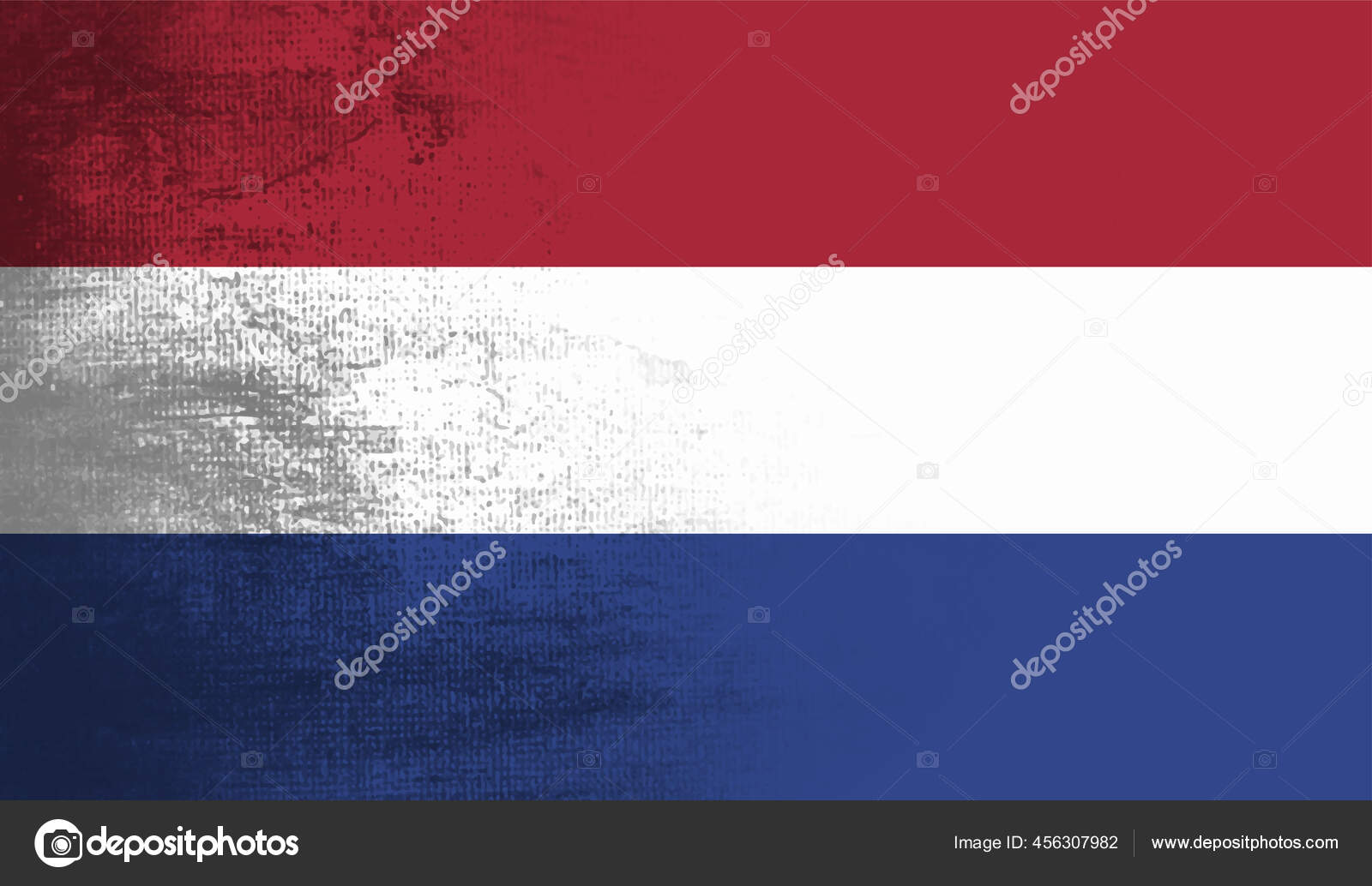 Netherlands Flag Waving Grunge Texture Vector Background Stock Vector ...