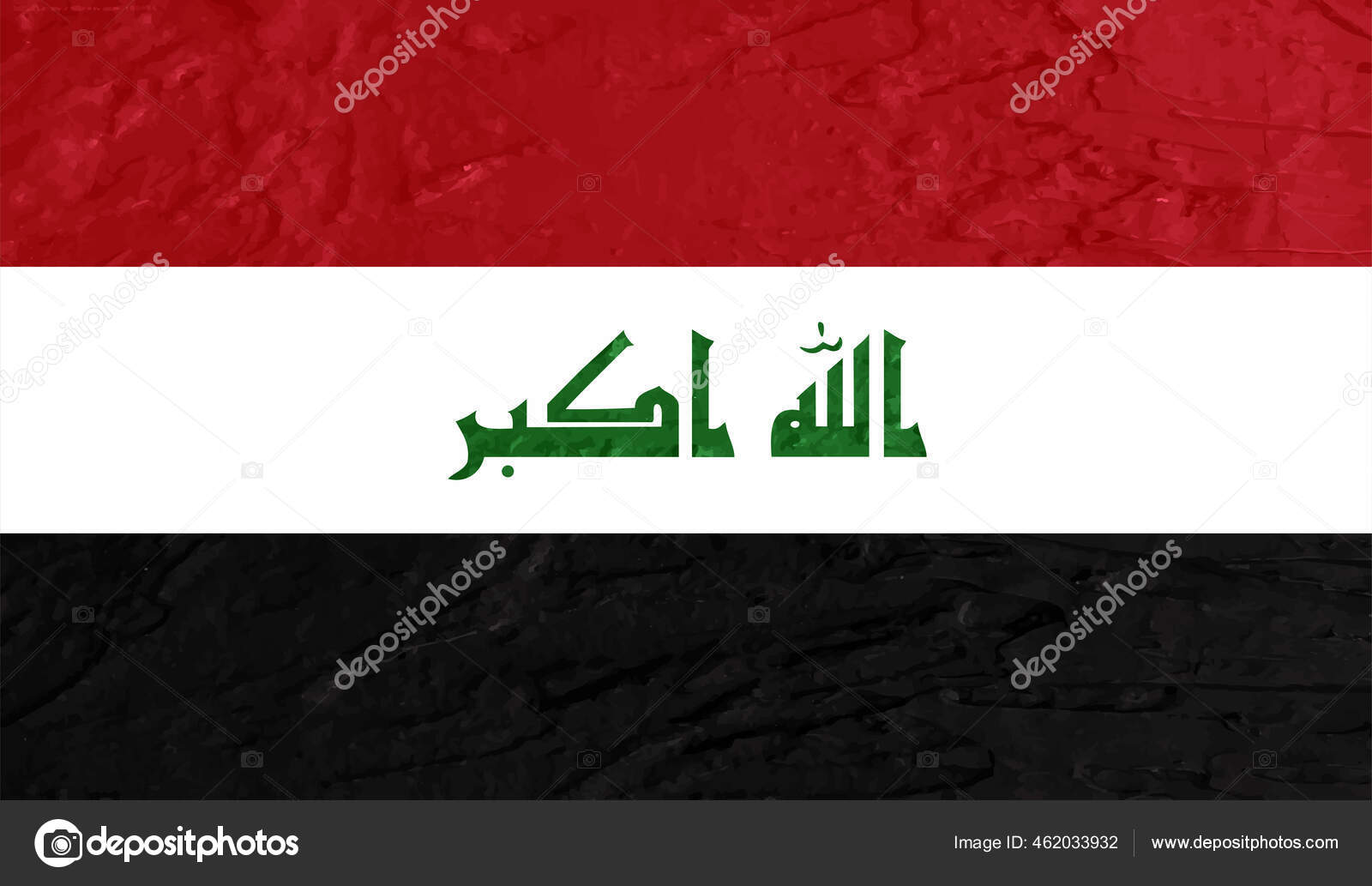 Iraq Flag Waving Grunge Texture Vector Background Stock Vector Image by ...