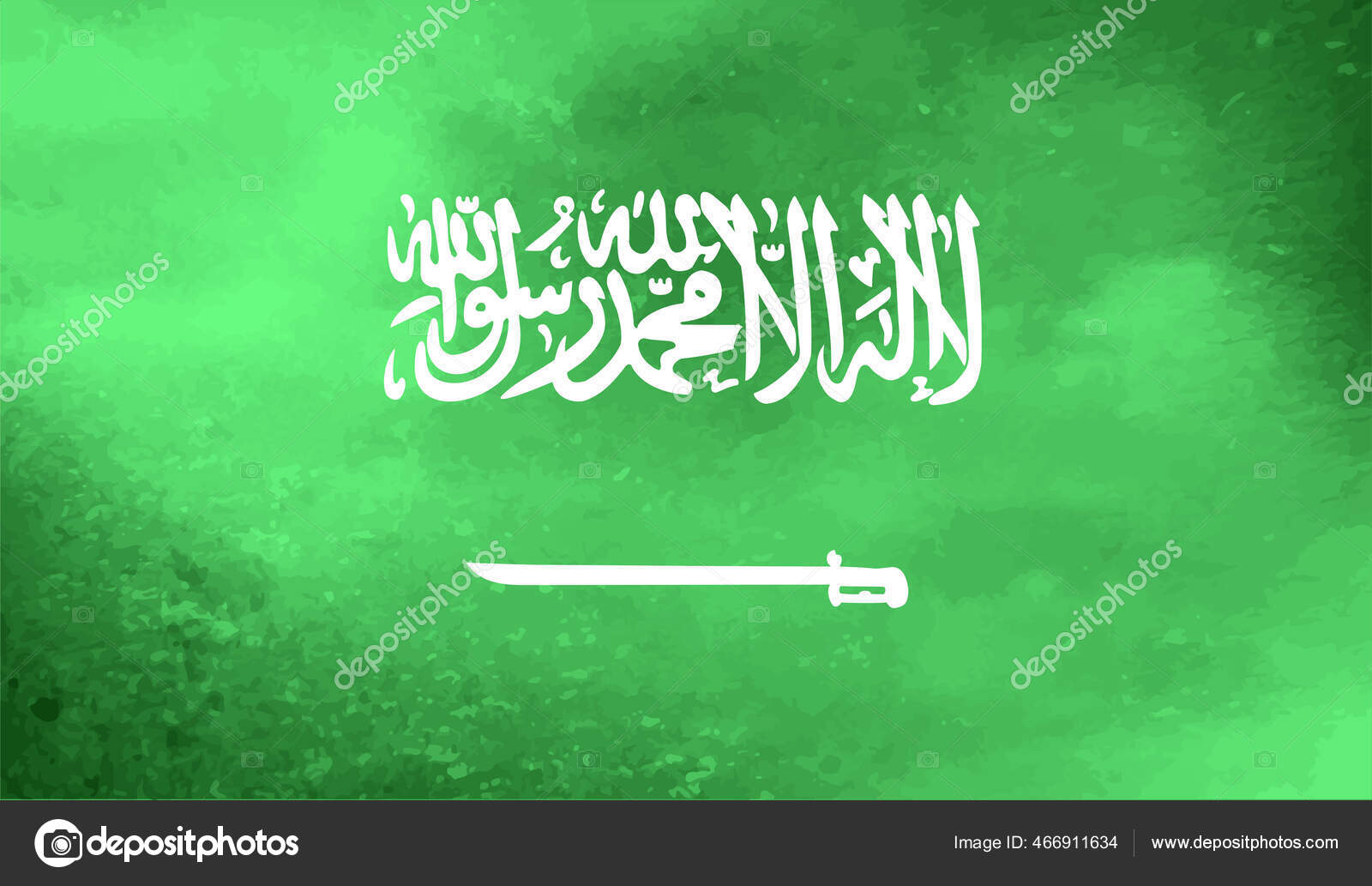 Saudi Arabia Flag Waving Grunge Texture Vector Background Stock Vector ...