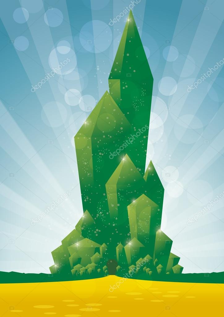 Emerald city close up — Stock Vector © welburnstuart #64007569