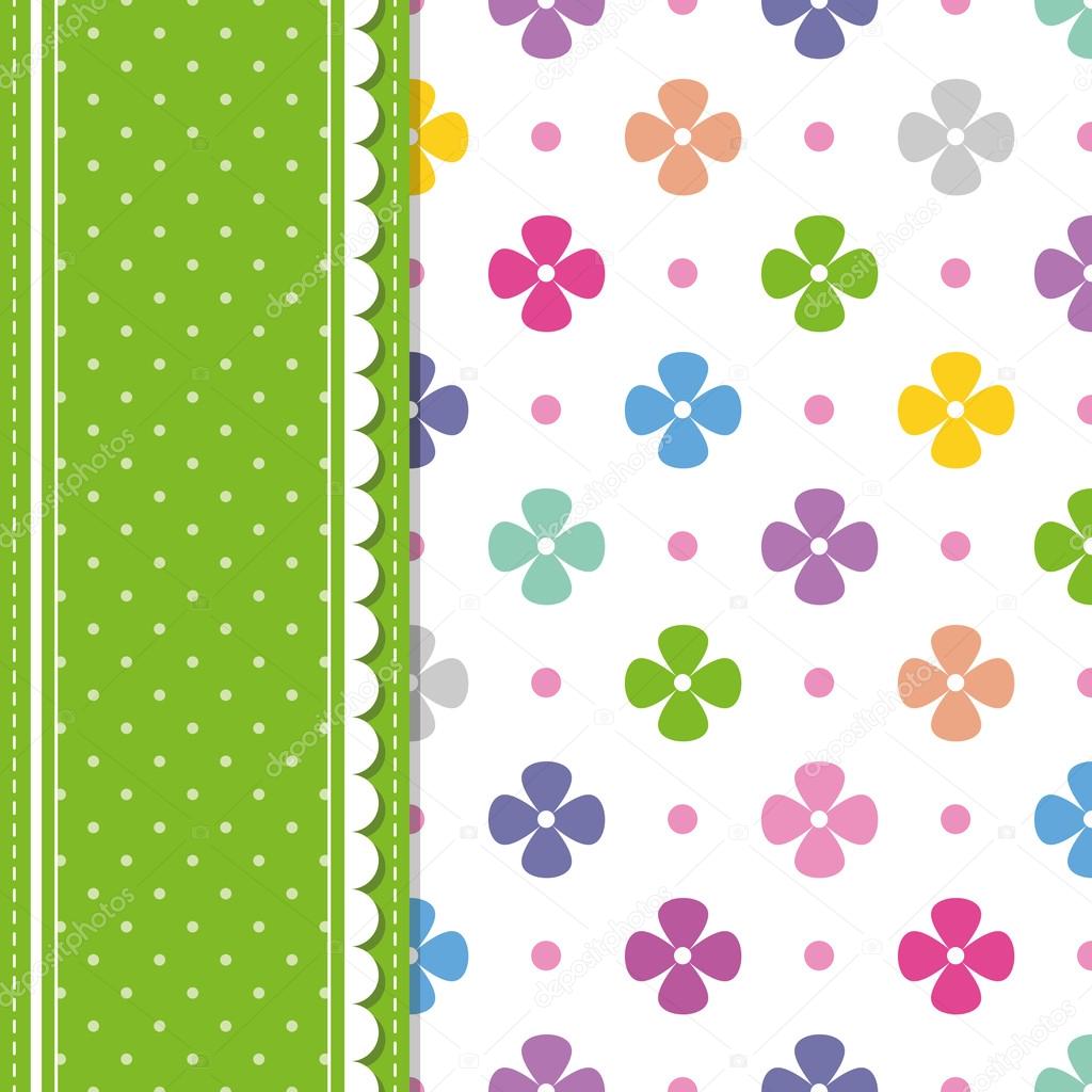 Flowers and polka dot greeting card Stock Vector Image by ©Jelena_Z ...