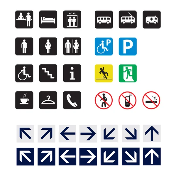 Handicap signs, wc and parking icons, disabled people ⬇ Vector Image by ...