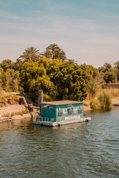 Edfu Egypt April 2021 Vertical View Floating Boating Service Station ...