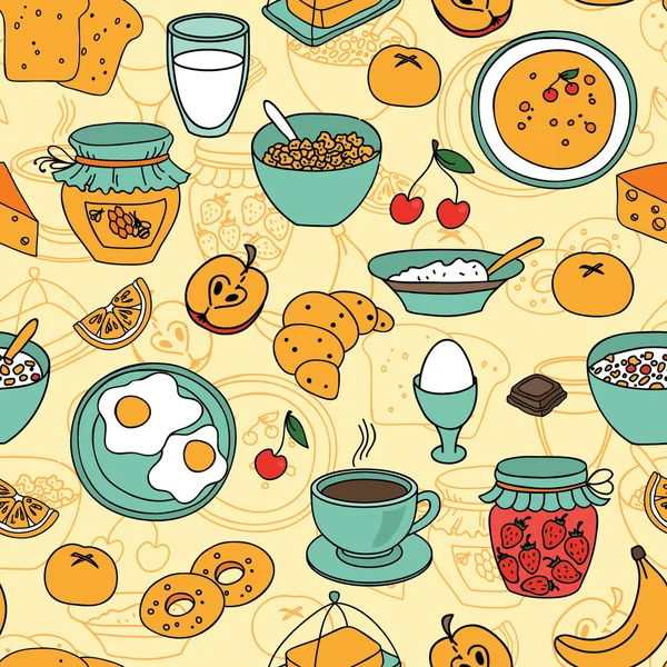 Seamless breakfast pattern Stock Vector Image by ©Maria_Galybina #63286737
