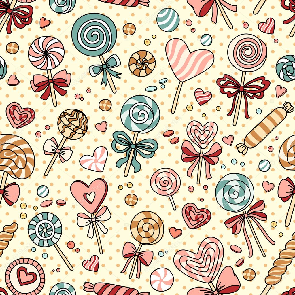 Pattern with candy and lollipops Stock Vector Image by ©Maria_Galybina ...