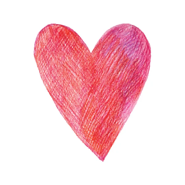 Pencil sketch of a pink heart. Hand-drawn doodles. Stock Vector Image ...