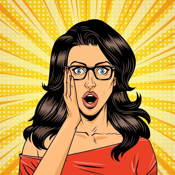 Comic Winking Pretty Blonde Girl White Blouse Glasses Radial Background ... Comic Winking Pretty Blonde Girl White Blouse Glasses Radial Background ...