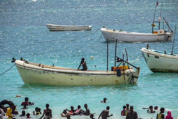 Mogadishu Somalia Oct 2014 View Boats Shore Mogadishu Mogadishu Capital ...