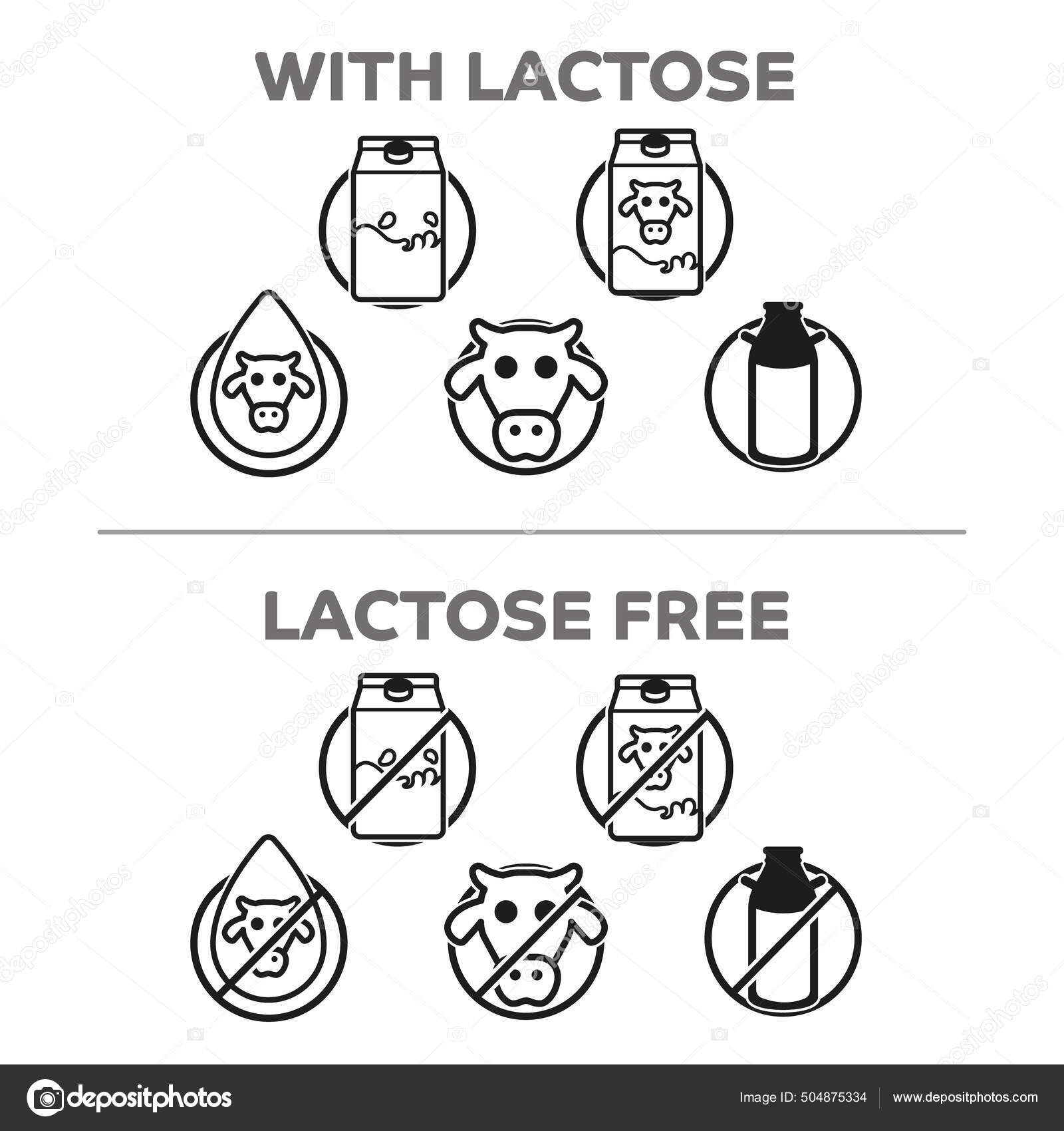 Substance Icon Set Lactose Free Lactose Ideal Informational Educational ...