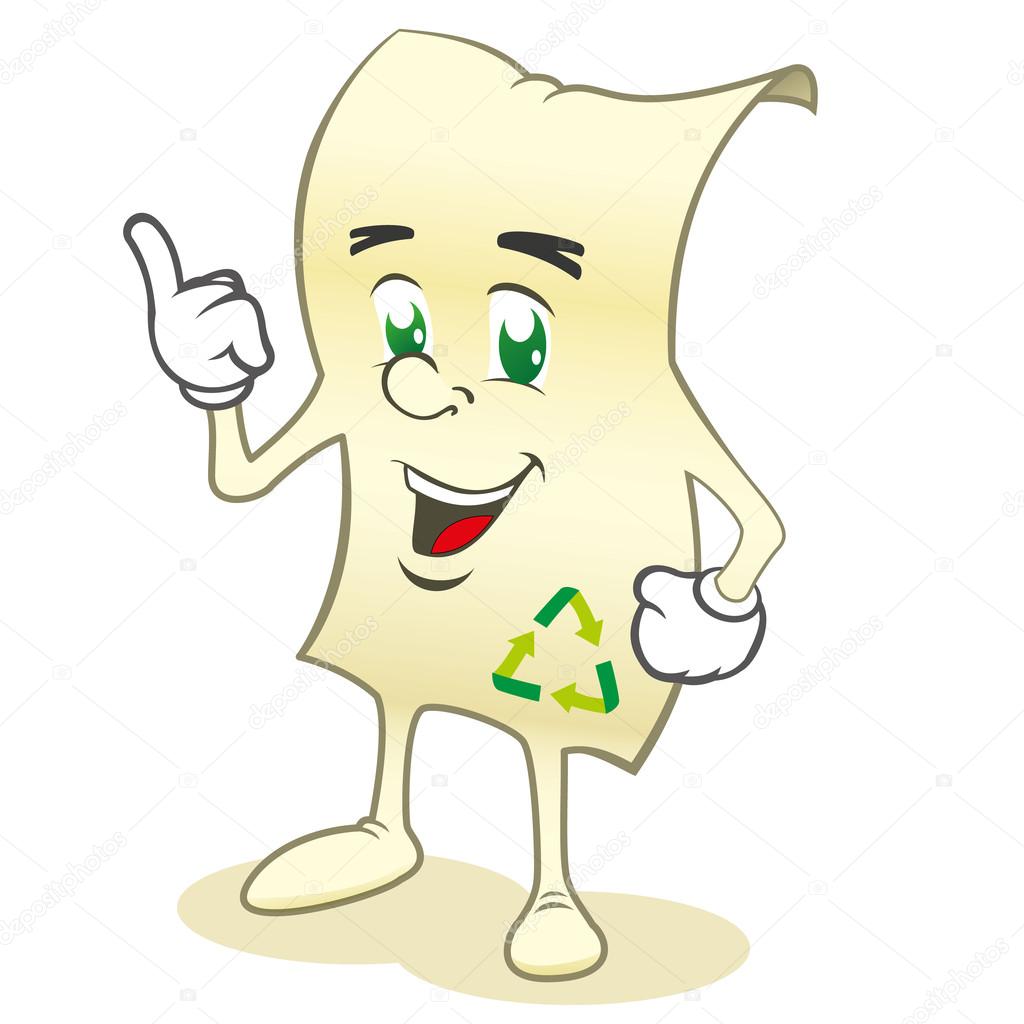 Recycle Paper Cartoon