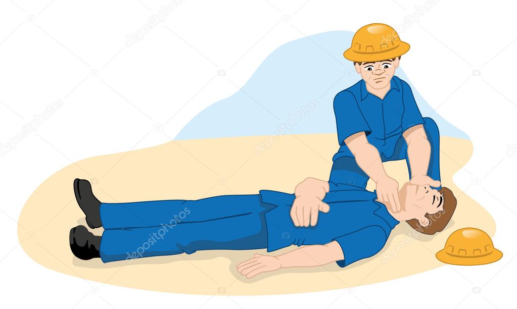 Illustration First Aid person measuring pulse through the carotid ... Illustration First Aid person measuring pulse through the carotid ...