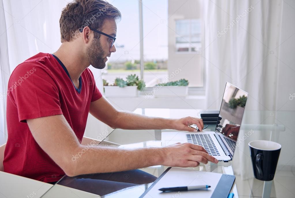 Professional busy working in home Stock Photo by ©NakoPhotography 100244722