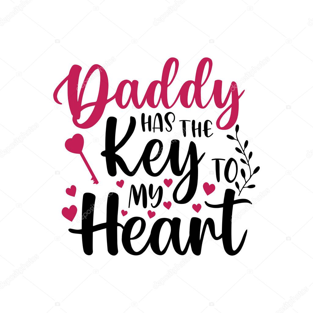 Papi tiene la clave para mi ilustración del vector del corazón dibujado ...