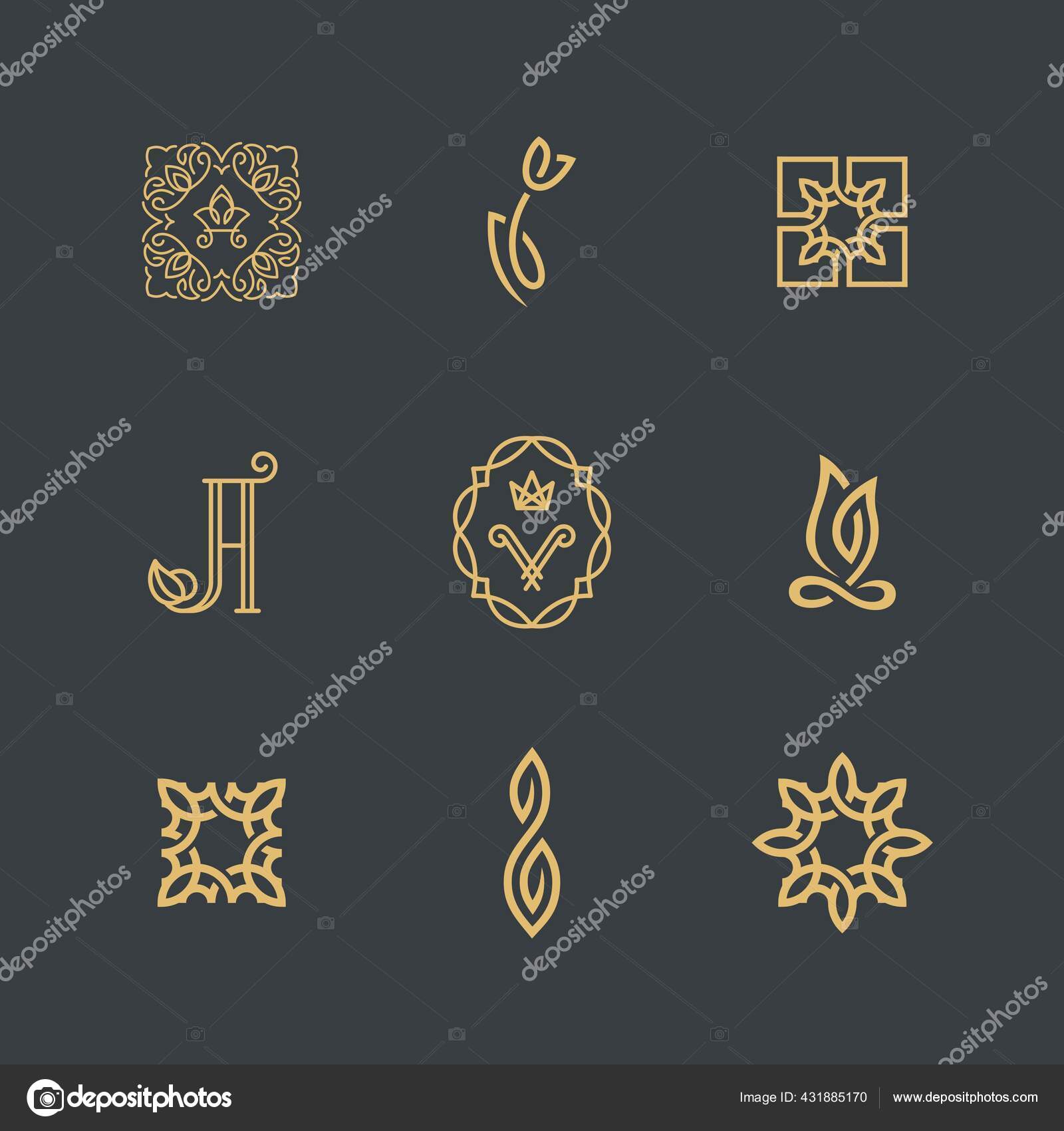 Set Abstract Signs Vector Graphics Symbols Stock Vector by ©timur84 ...