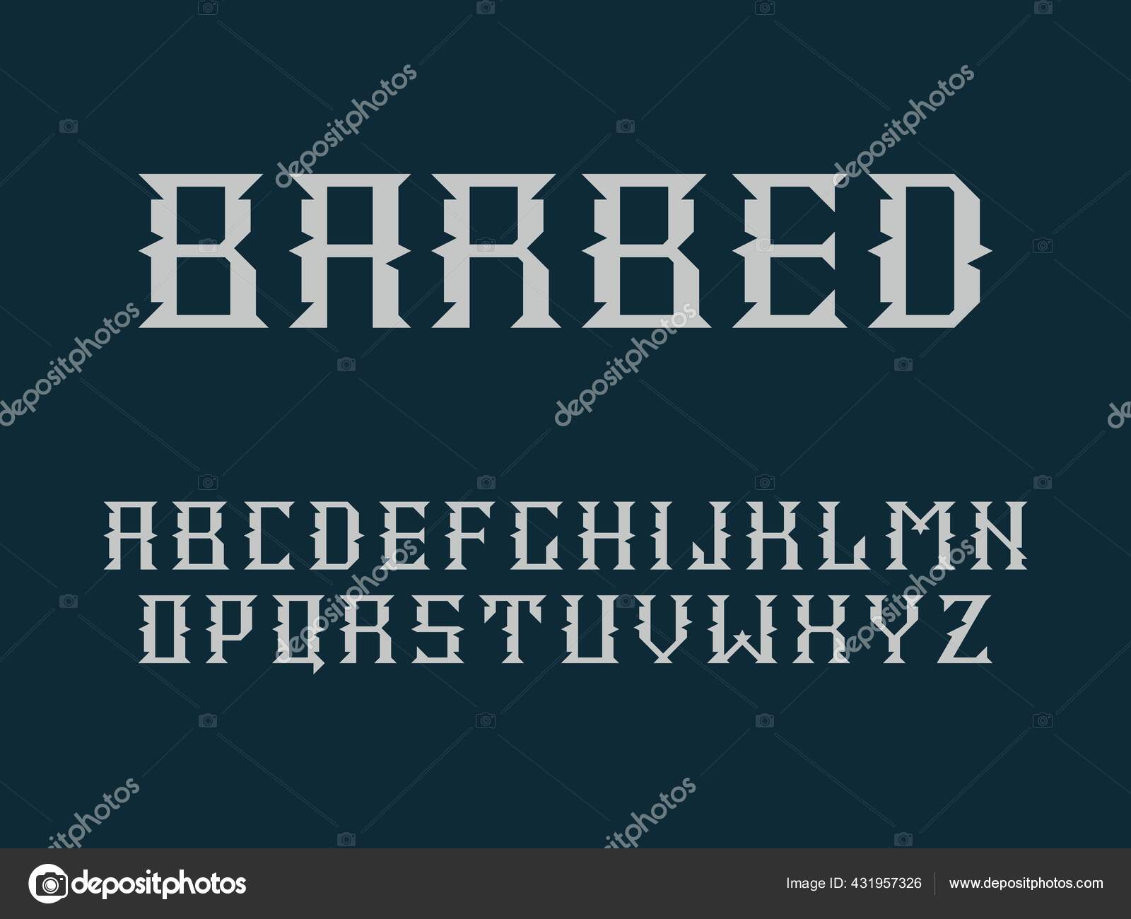 Vector Font Alphabet Graphic Font Stock Vector by ©timur84 431957326