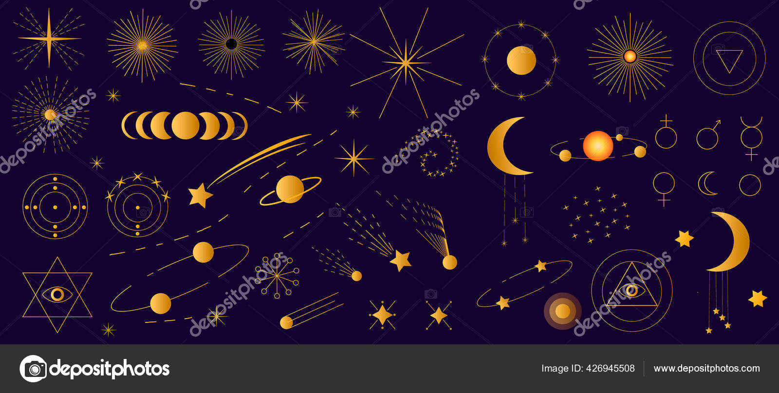 Large set of vector space elements Stock Vector Image by ©cou.cou ...