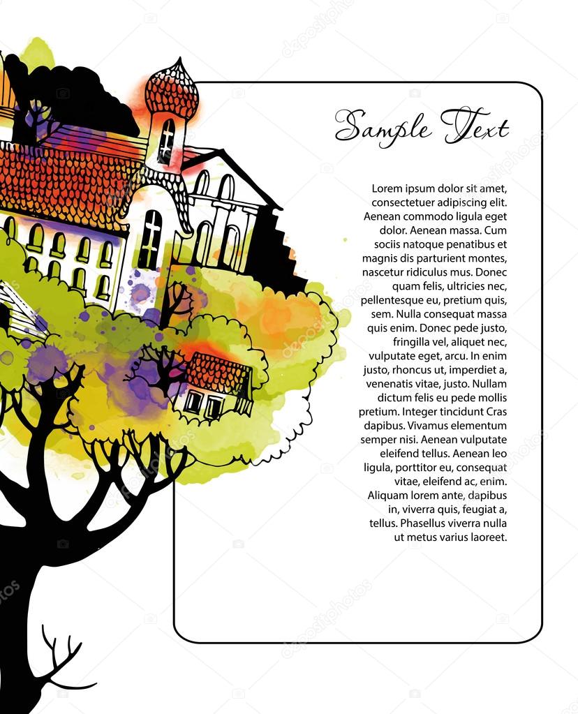 Tree city flyer background Stock Vector Image by ©TatianaDavidova #63655769