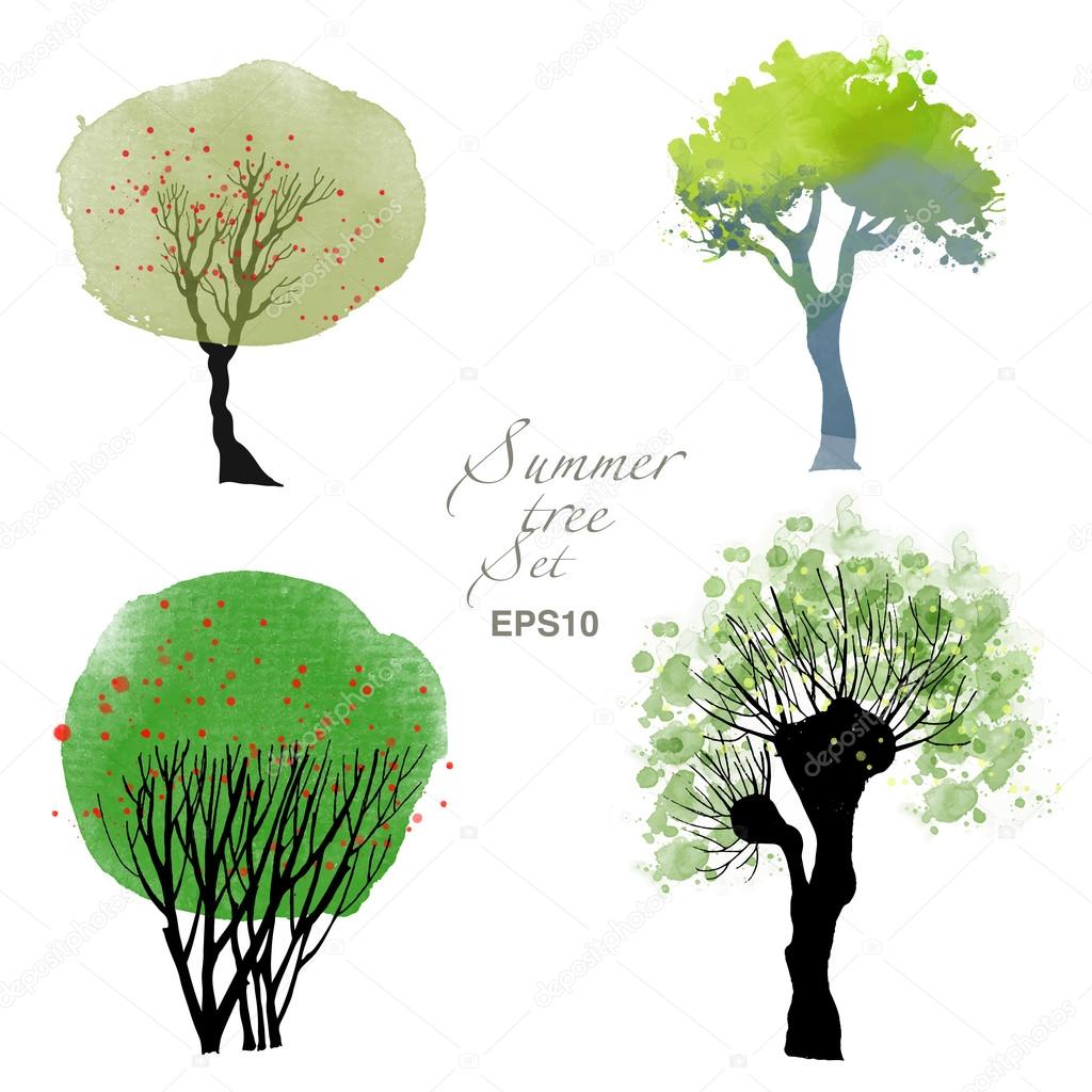 Summer trees set Stock Vector Image by ©TatianaDavidova #63656437