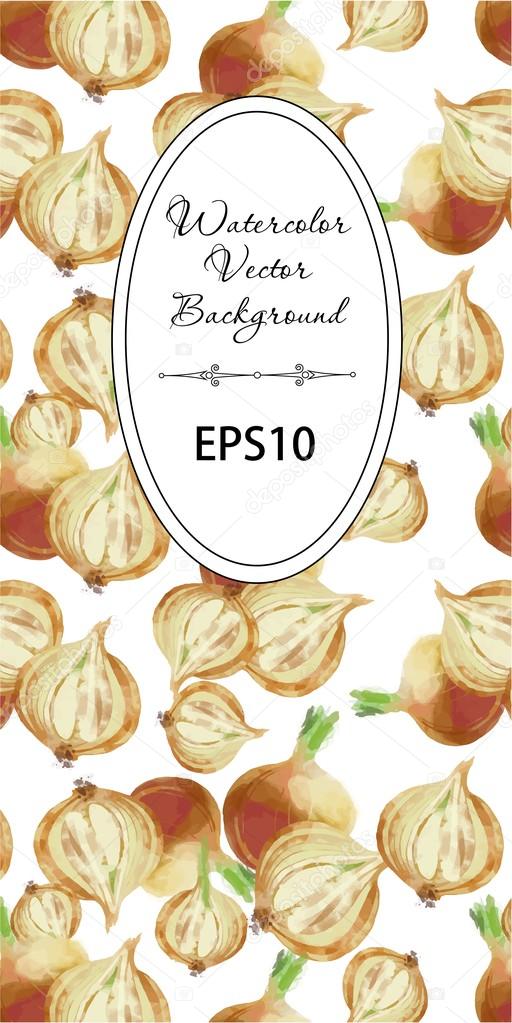 Watercolor onion background Stock Vector Image by ©TatianaDavidova ...
