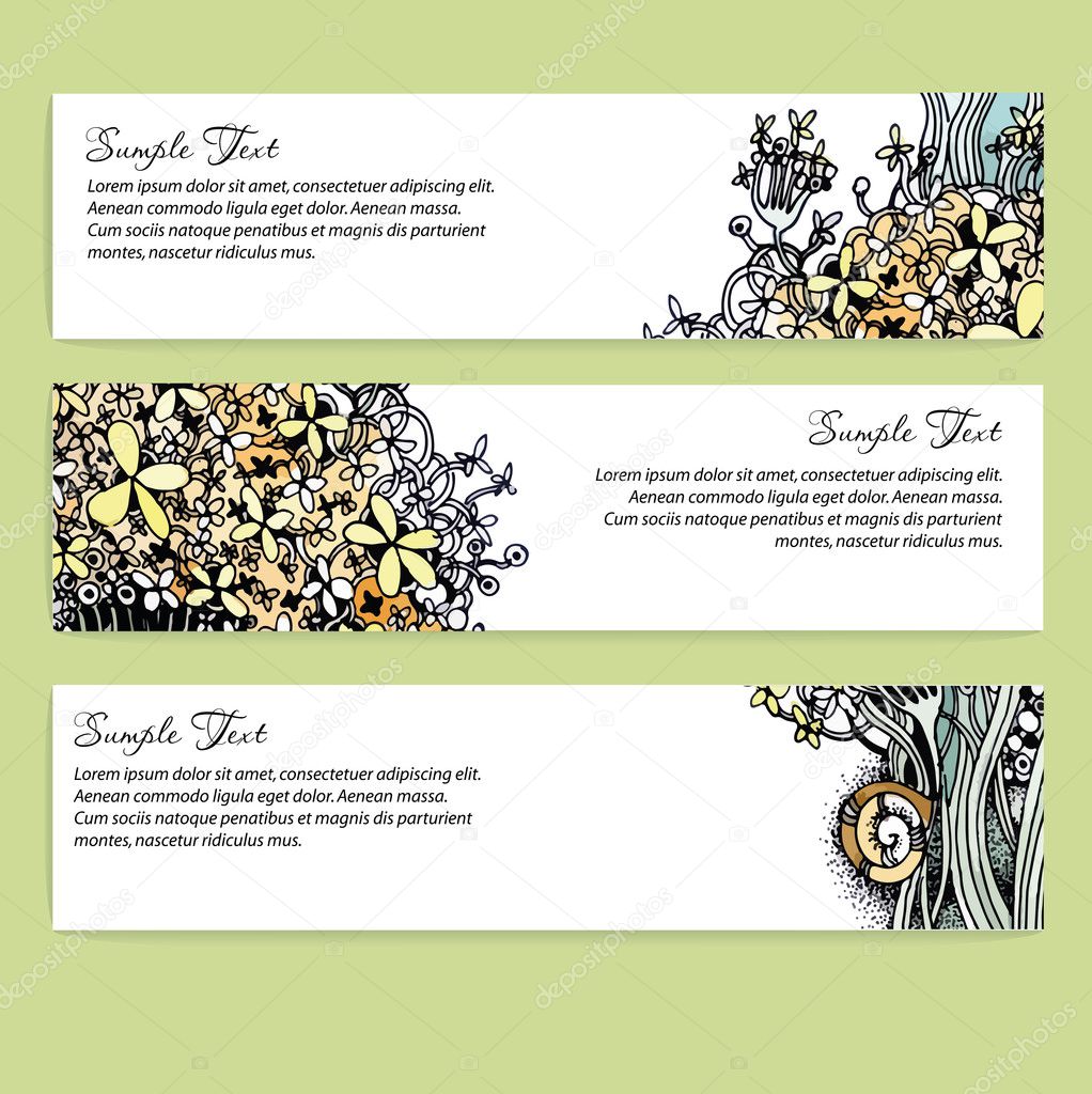 Flower Banner design Stock Vector by ©TatianaDavidova 63657777