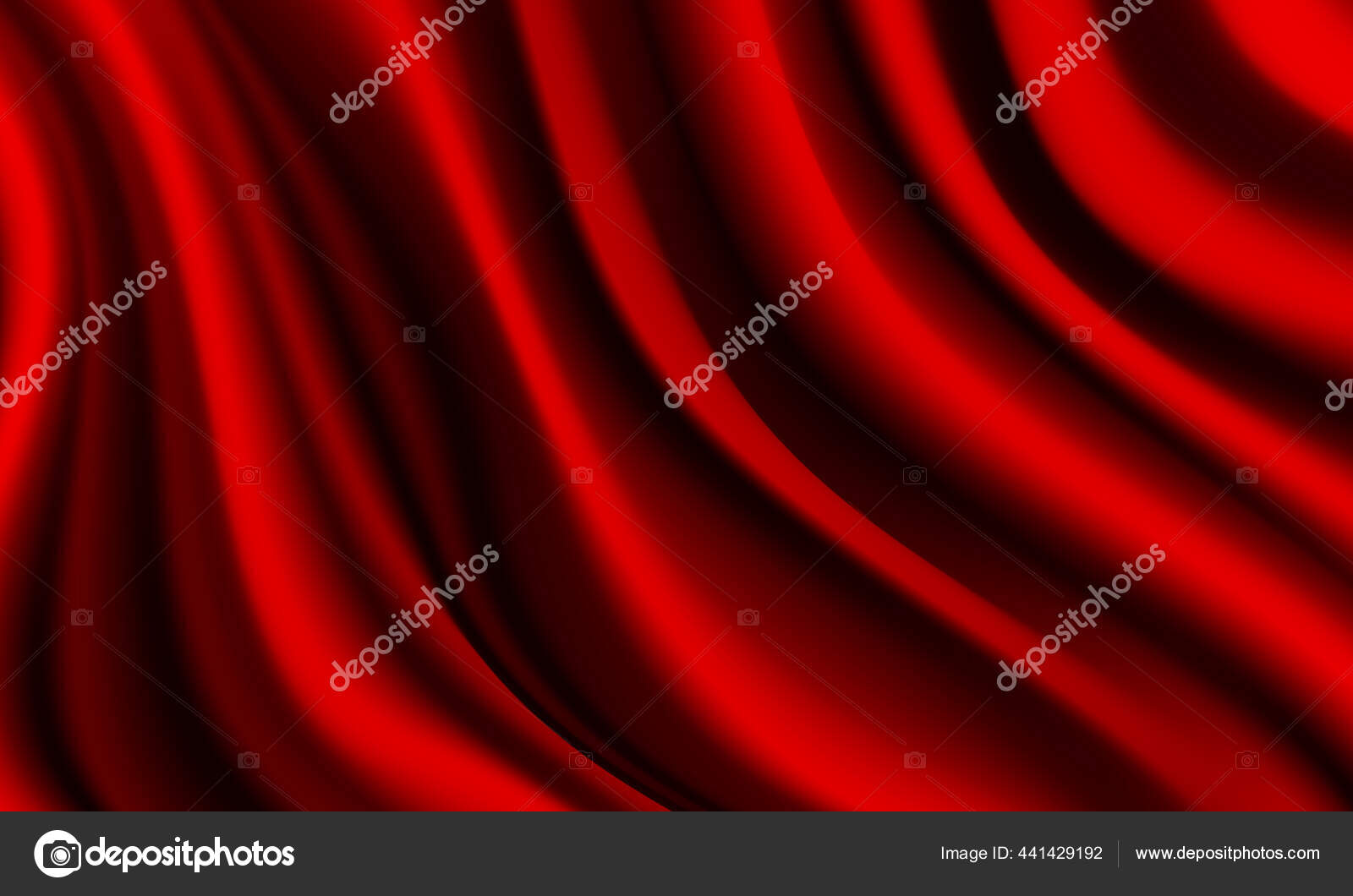 Realistic Deep Red Silk Satin Wrinkled Fabric Wave Luxury Background ...