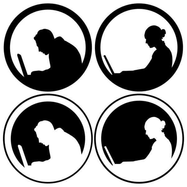 Coder silhouette Vector Art Stock Images | Depositphotos