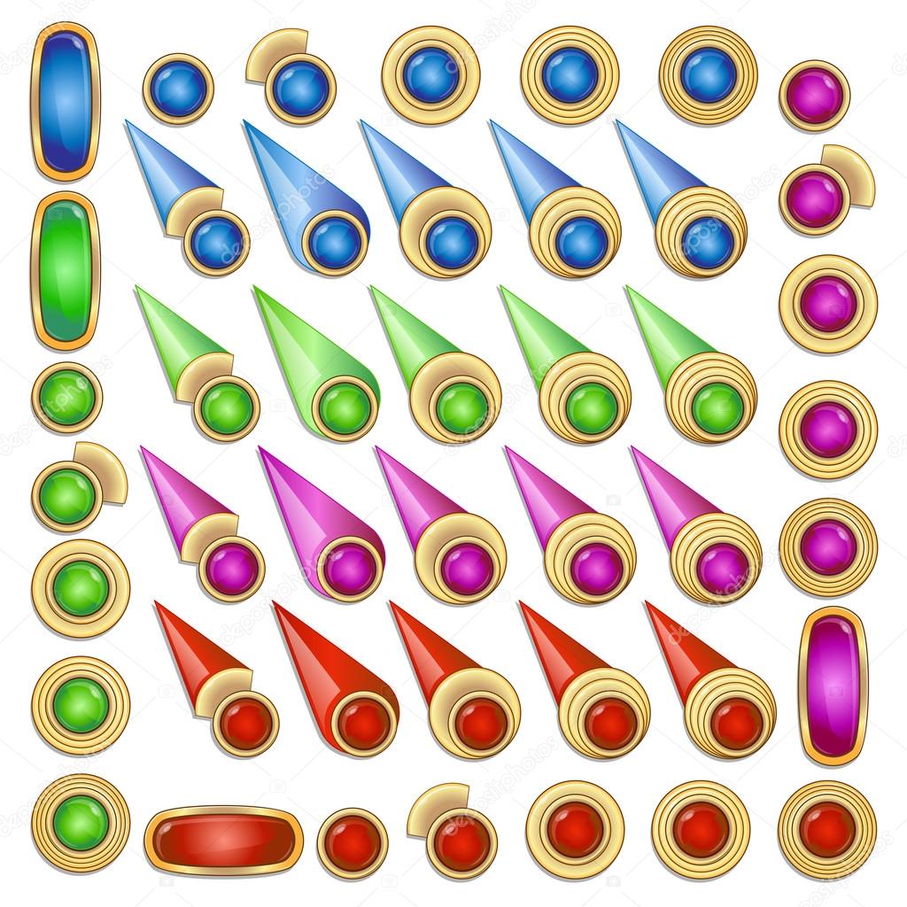 Cursors and buttons in gold frame Stock Vector Image by ©vitasunny ...