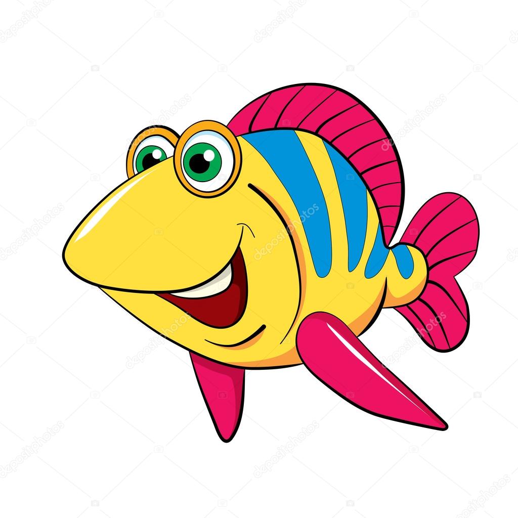 Peces de dibujos animados de colores Vector de stock por ©vitasunny ...