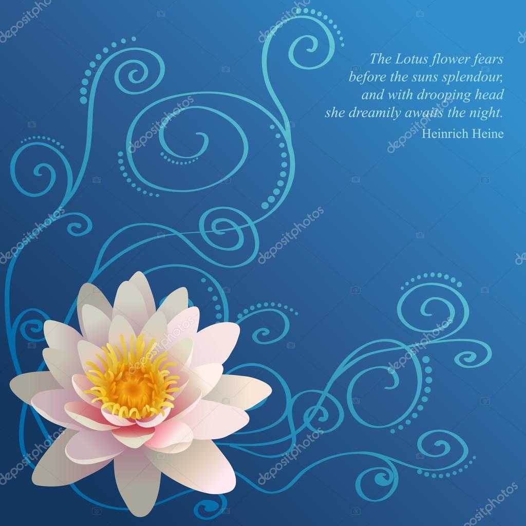 Lotus flower card Stock Vector Image by ©vitasunny #64631257