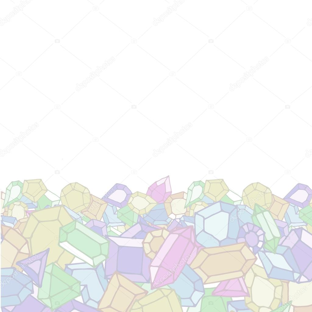 Cartoon doodle gems light vector background Stock Illustration by ...