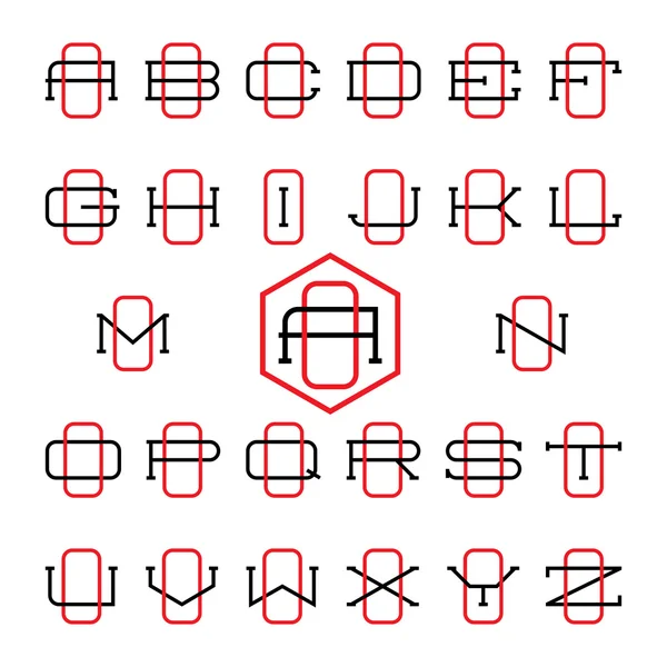 Letras delgadas imágenes de stock de arte vectorial | Depositphotos