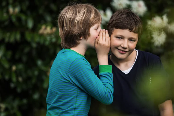 Two boys sharing a secret Stock Photo by ©Canopus 77026885
