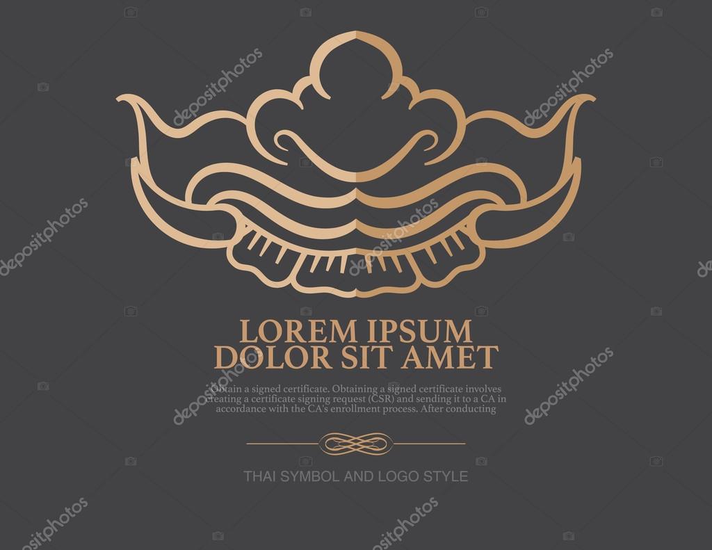 Abstract thai art shape Logo design vector template. Stock Vector Image ...