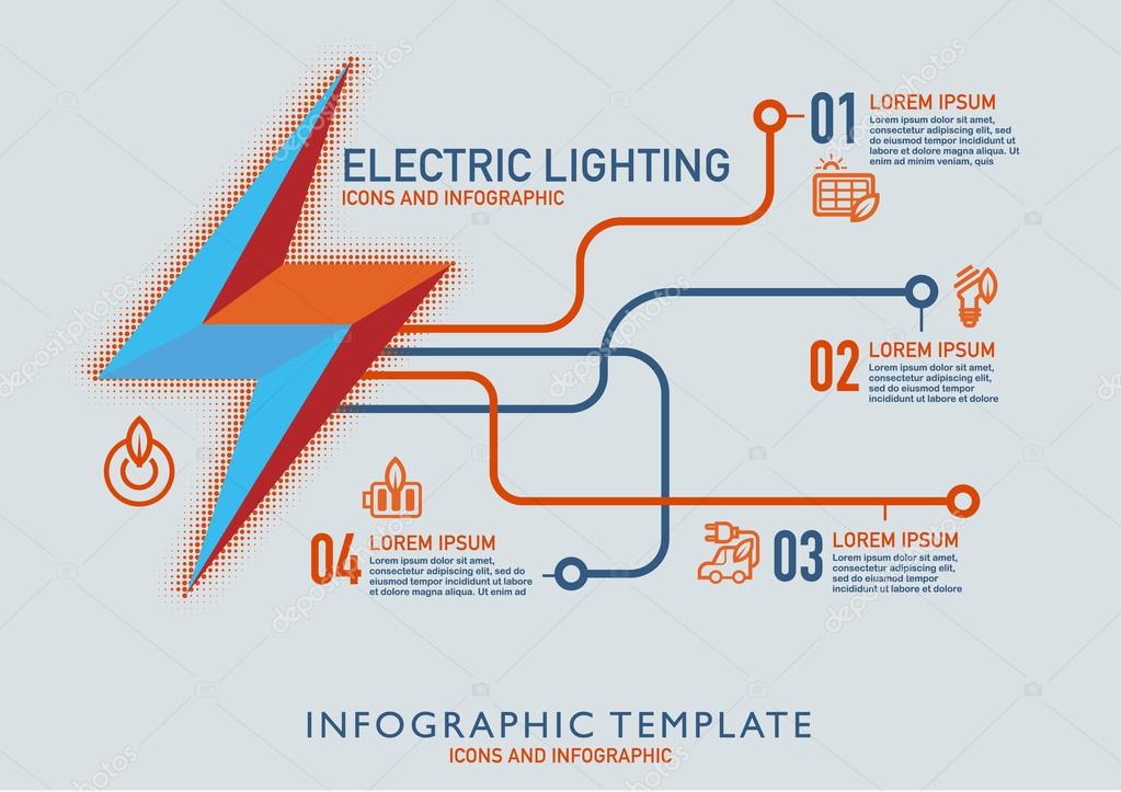 Electric lighting infographic. Stock Vector Image by ©PhaisarnWong ...