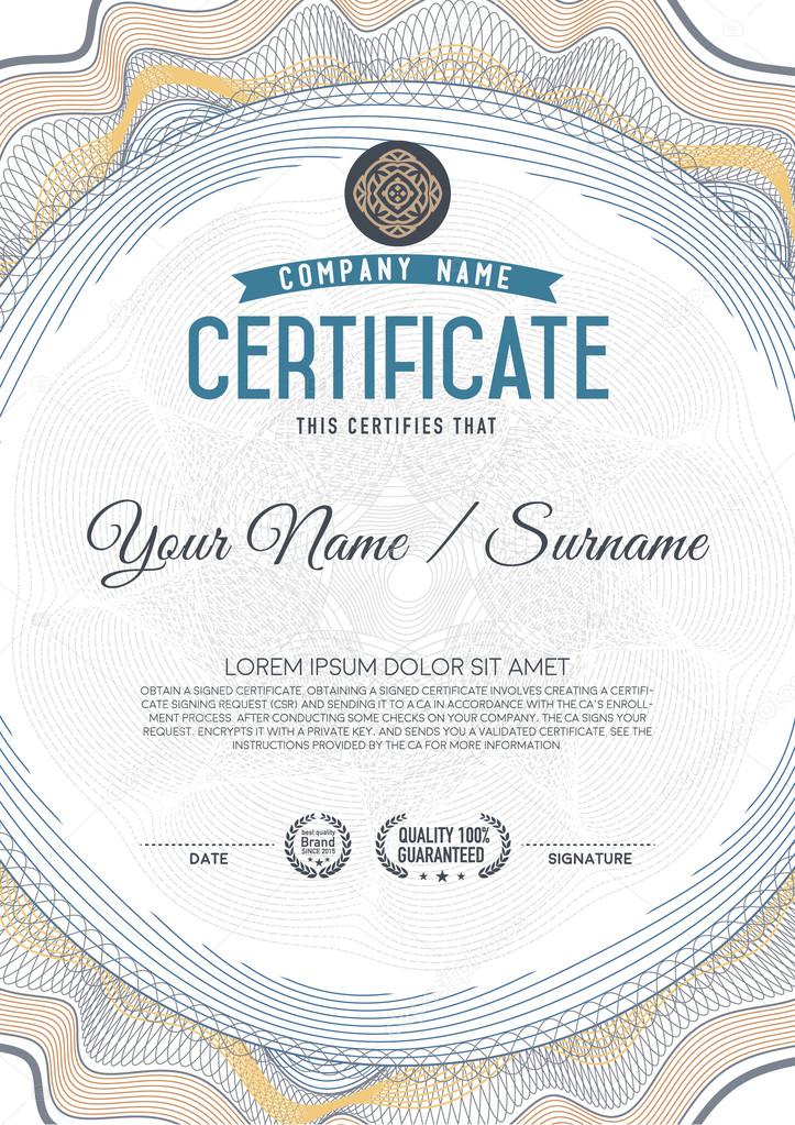 Certificate guilloche certificate template. — Stock Vector ... Certificate guilloche certificate template. — Stock Vector ...