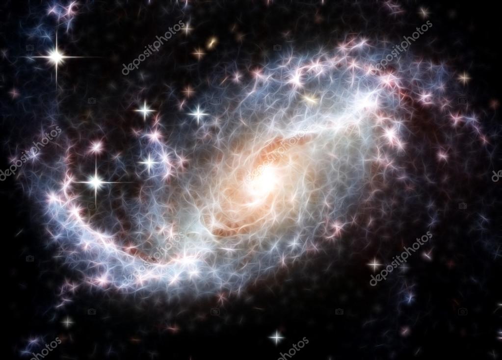 Barred spiral galaxy located in the constellation Dorado. Stock Photo ...