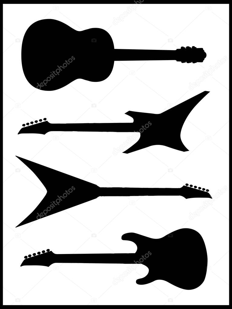 Shapes of guitars Stock Vector Image by ©Trutnieva #65369947