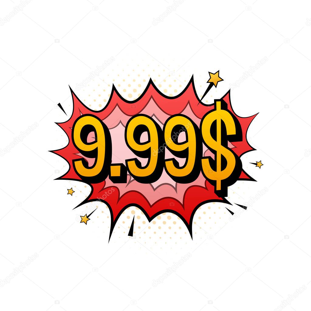 Pegatina de descuento. Plantilla con 99 solamente. Diseño de plantilla ...