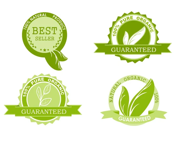 Quality set of ecology labels and badges — Stock Vector © gdas #40505613