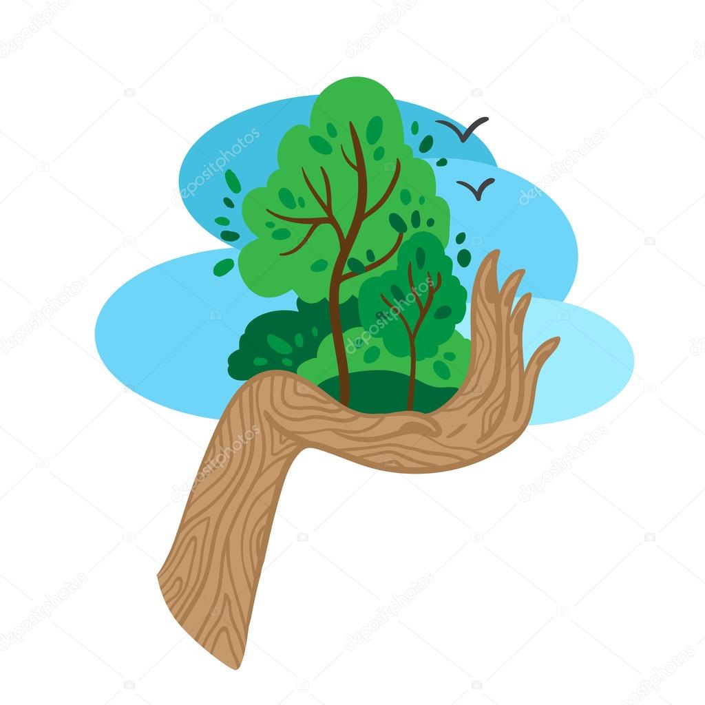 About protection the forest — Stock Vector © Maria_Letta #109153306