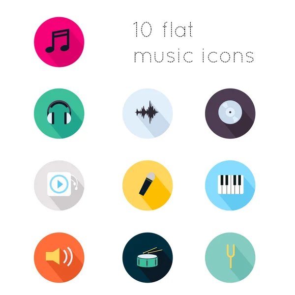 Flat music icons Stock Vector Image by ©Gapchuk_Olesia #66043943