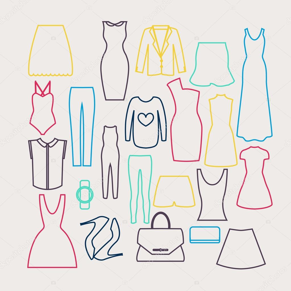 Fashion signs symbols | Collection of fashion signs and symbols — Stock ...